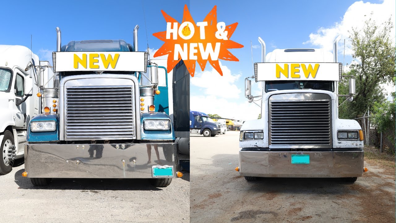 Freightliner Classic y Freightliner FLD 120 , instalando nuevas viseras ...