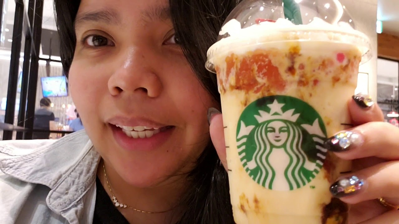 Starbucks' Pudding ala mode Frappuccino - YouTube