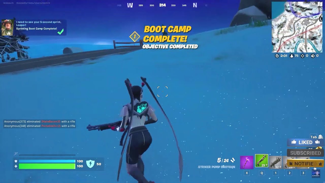 Boot Camp Sprint Completed || Fortnite Quests - YouTube