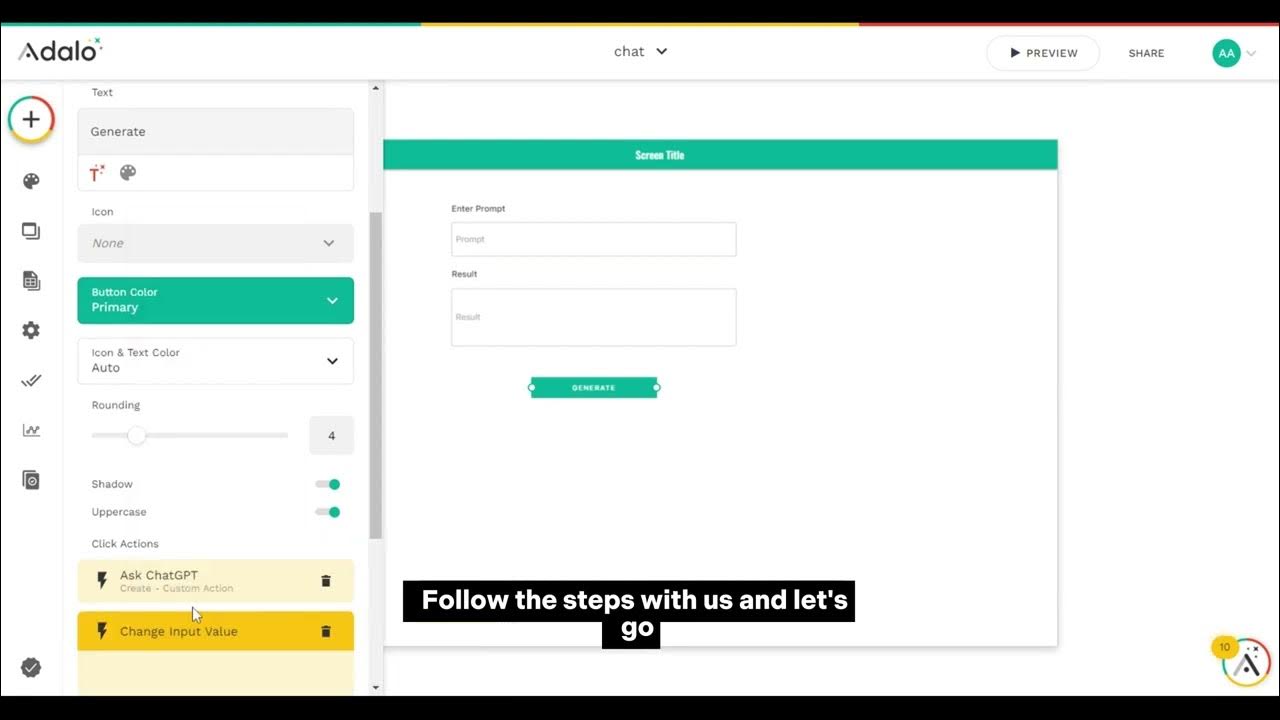 How to add Chat GPT to your design in Adalo - YouTube