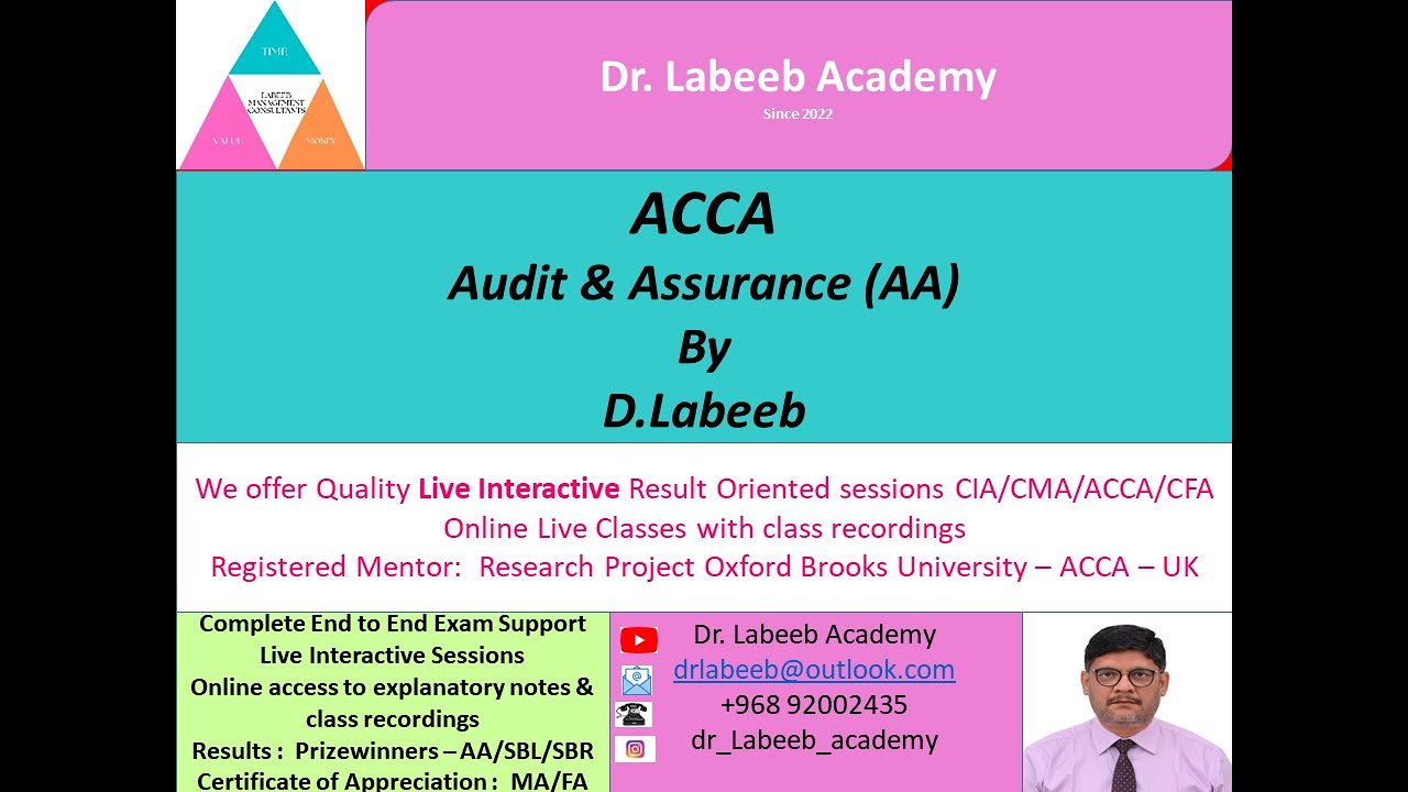 5 ACCA Audit and Assurance Chapter 3 1 Corporate Governance - YouTube