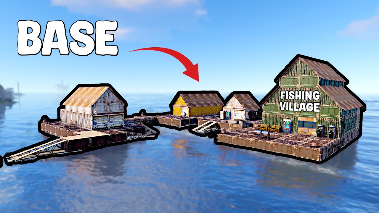 SOLO I built Fishing Village in Rust - YouTube