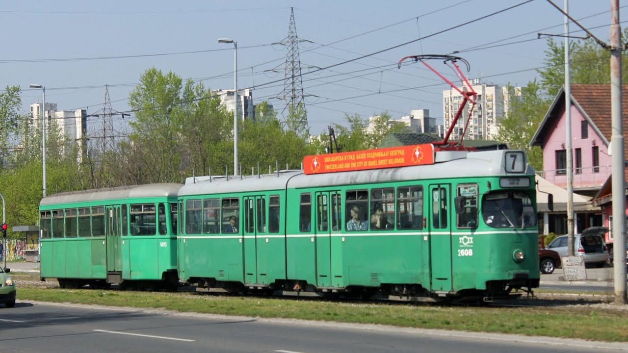 Riding Düwag GT6 Tram + Trailer Line 12 From "Savski Trg" To "Pravni ...