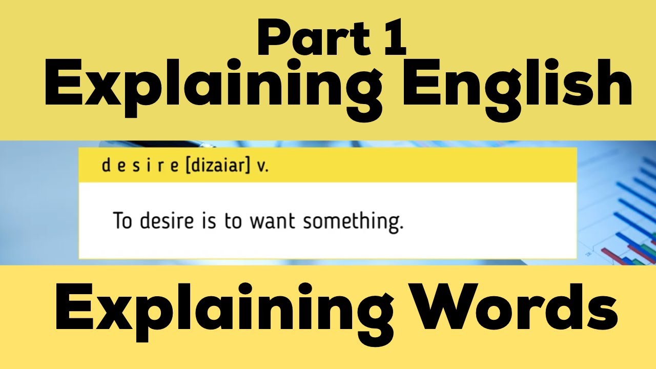 Explaining Words // Explaining English I 10 English Word Explained Part ...