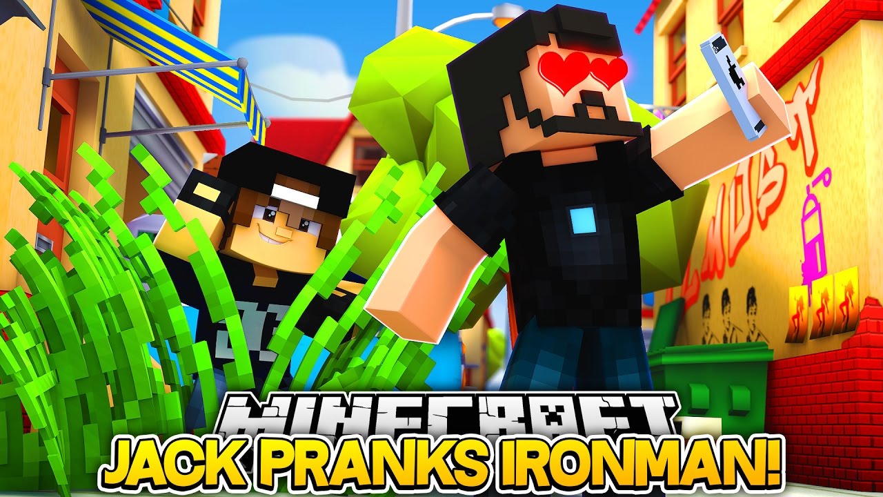 Minecraft Adventure - JACK PLAYS A FUNNY PRANK ON IRONMAN - YouTube