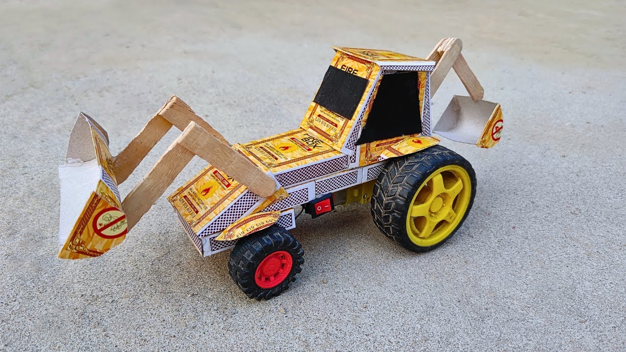 How to make JCB at Home from Matchbox | DIY JCB Backhoe Loader | Mini ...