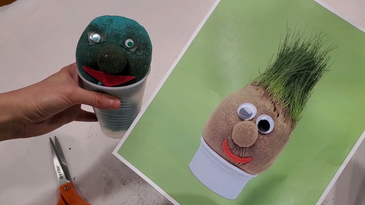 Grass head Craft - YouTube