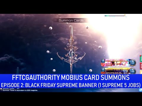 Mobius FF Card Summons: Episode 2 (Black Friday Supreme Summon Bis Banner) - YouTube