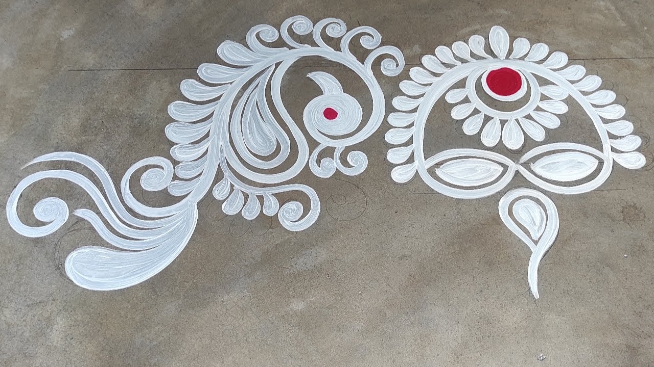 Bangali alpona design and simple alpona design/rangoli design/very ...