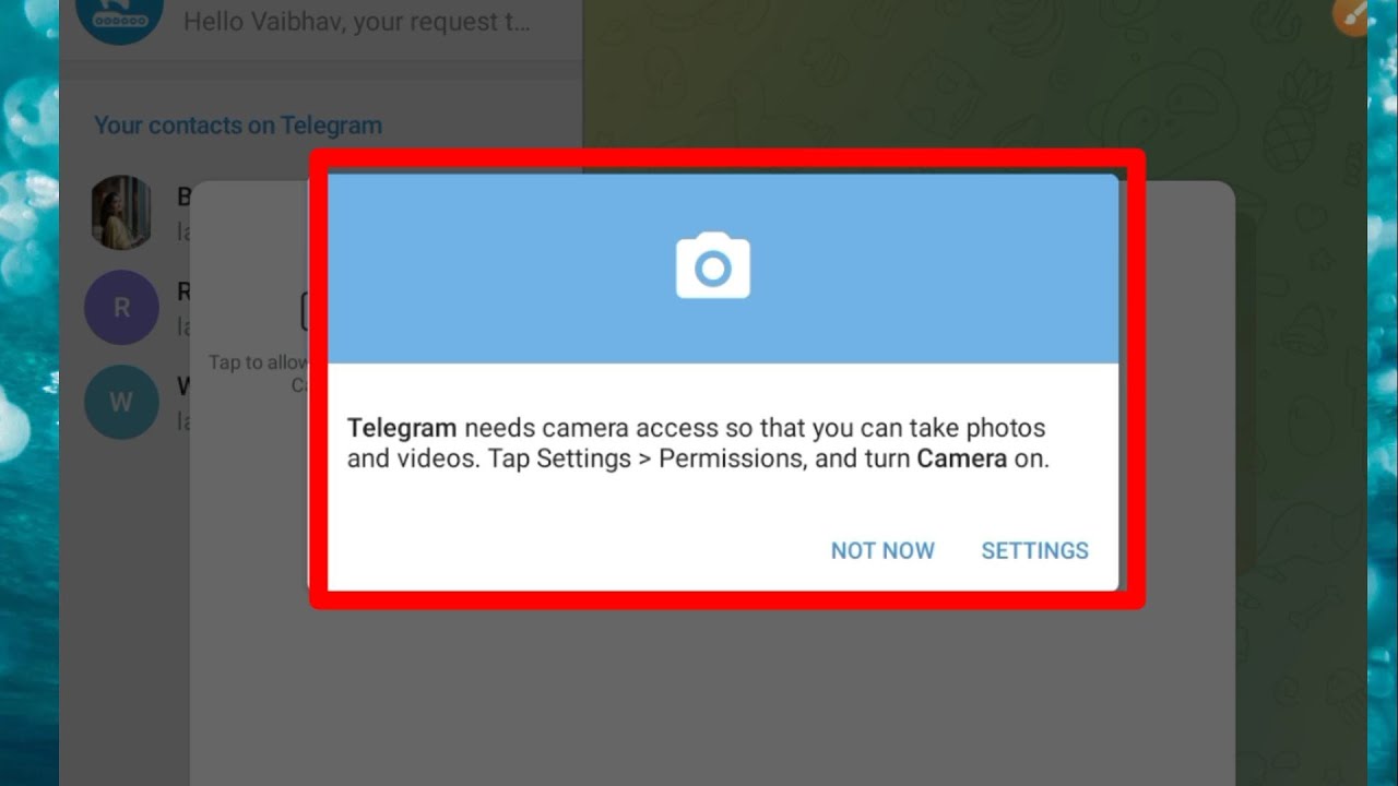 How to Fix Telegram needs Camera access so that you can take photos and ...