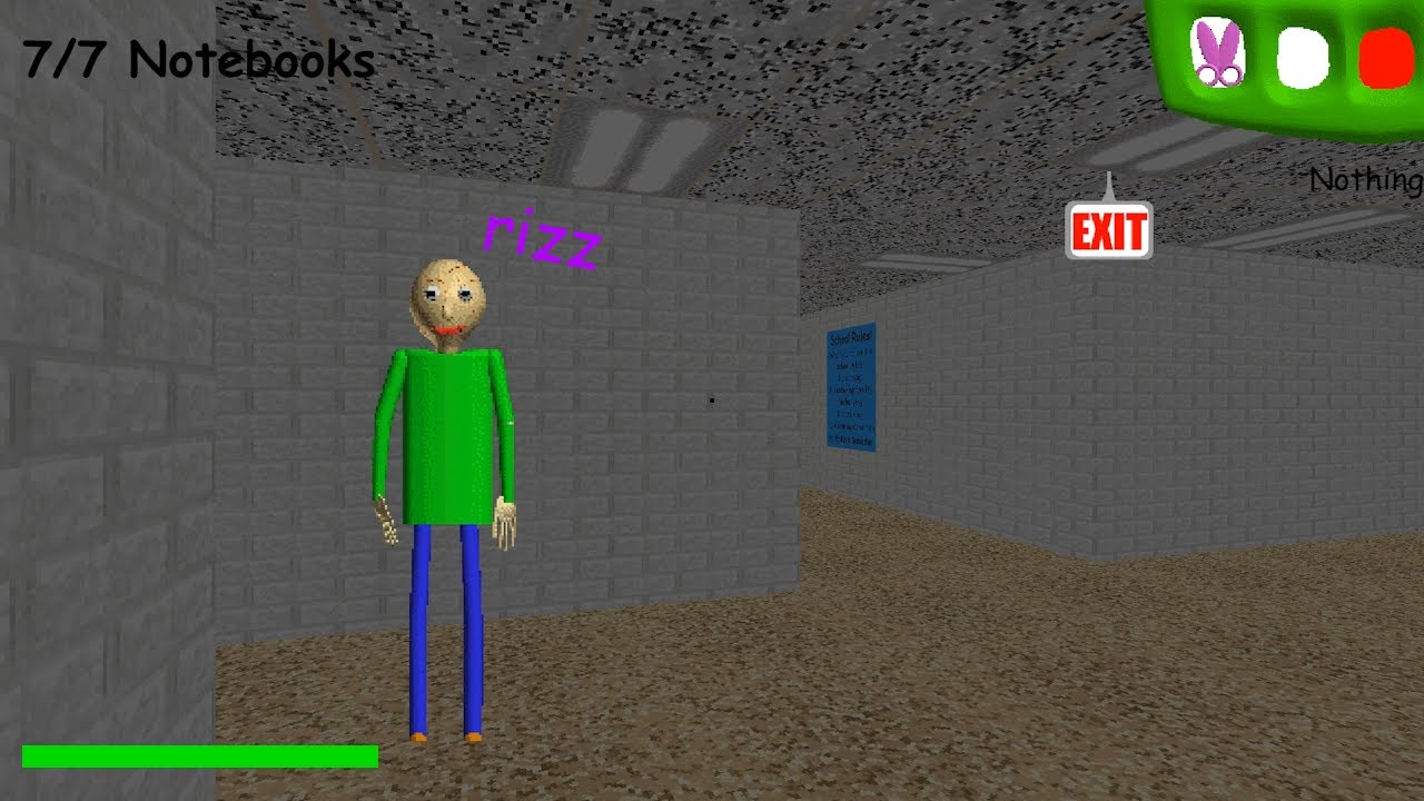 Baldi's basics in rizz and rizz (🛑I can only press W and space🛑) [Part ...