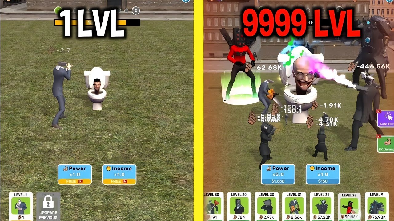 MAX LEVEL in Skibidi Toilet Clicker Game - YouTube