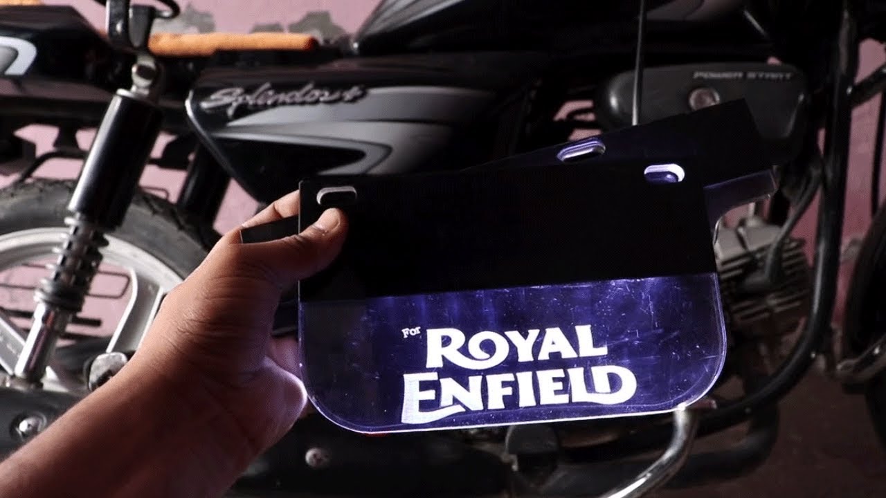 royal enfield bullet number plate on splendor plus - YouTube