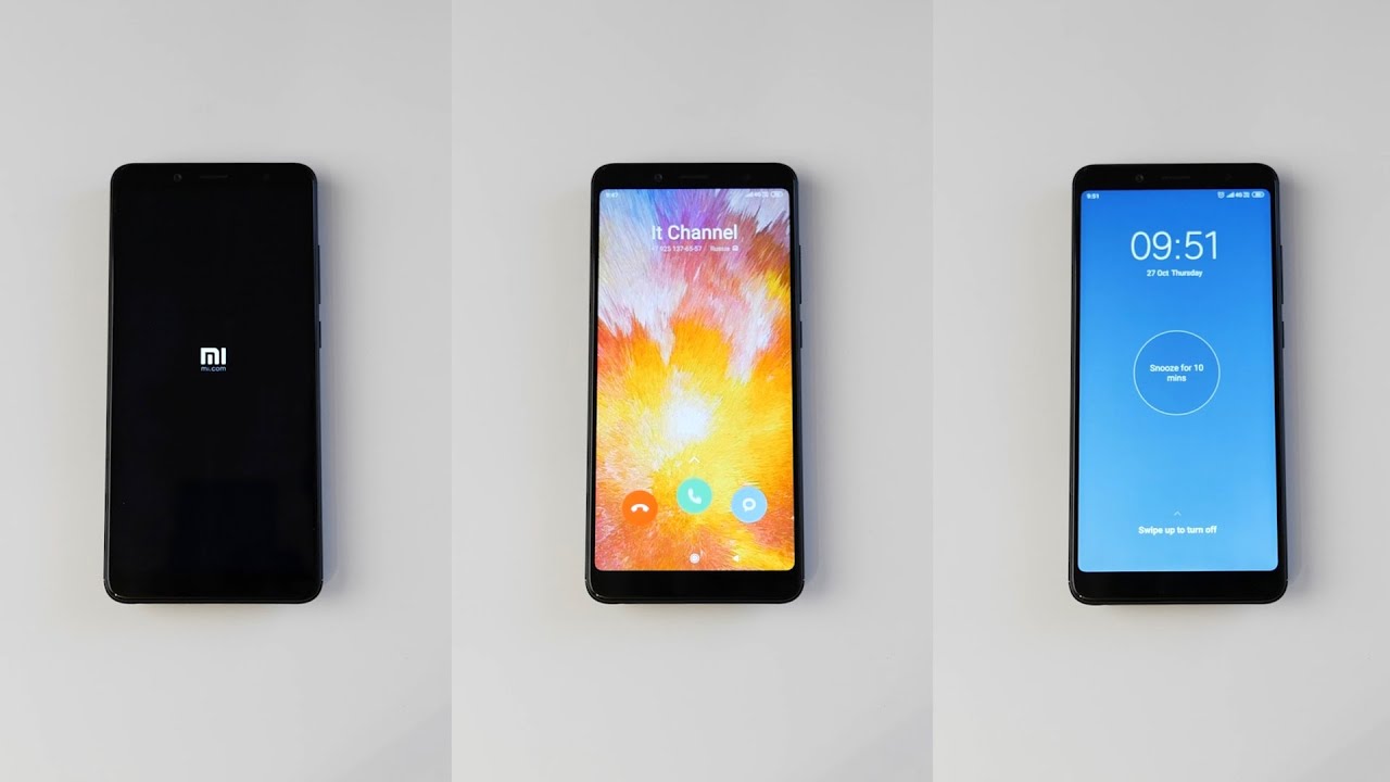 Xiaomi Redmi Note 5 Incoming Call, Ringing Alarm, Boot animation - YouTube