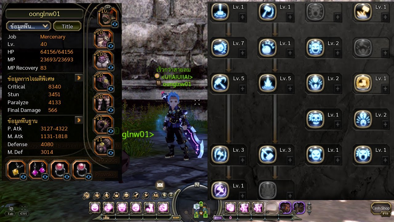 Dragon Nest Classic Mercenary Lv.40 Skill Build&Gears TestDamage - YouTube