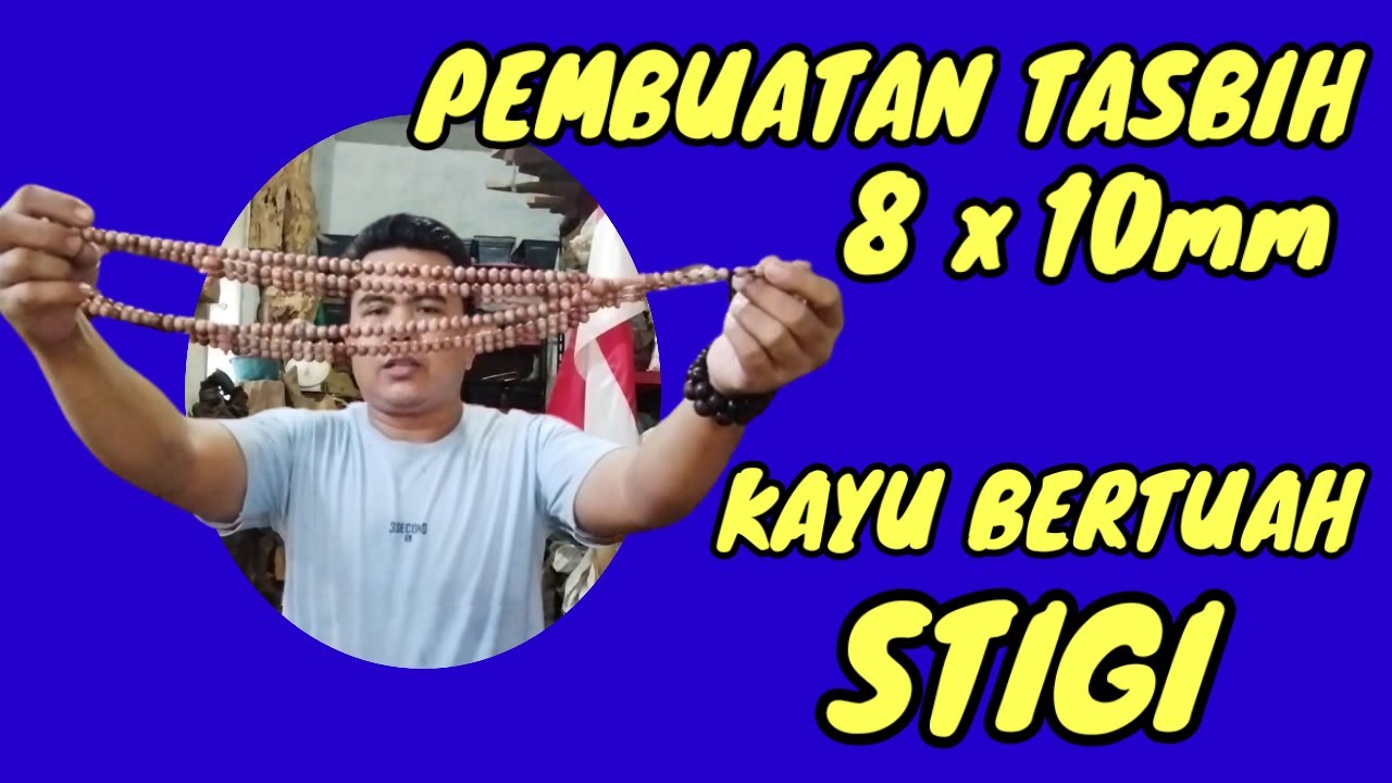 PEMBUATAN TASBEH STIGI 8X10MM BESAR TAPI PENDEK - YouTube