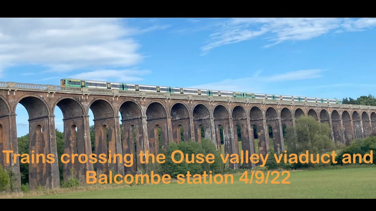 Trains crossing the Ouse valley viaduct and passing threw Balcombe ...