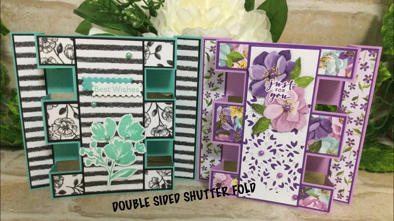 Double Sided Shutter Fold in Hues of Happiness - YouTube