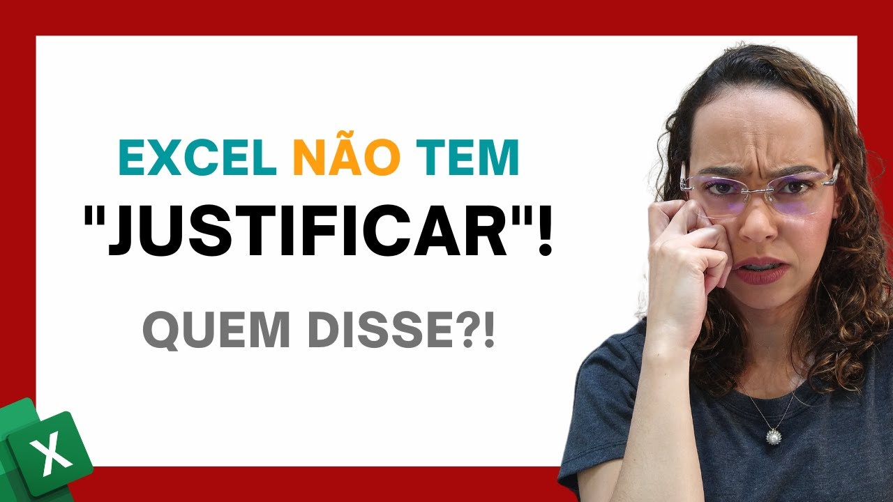 Como justificar texto no Excel - YouTube