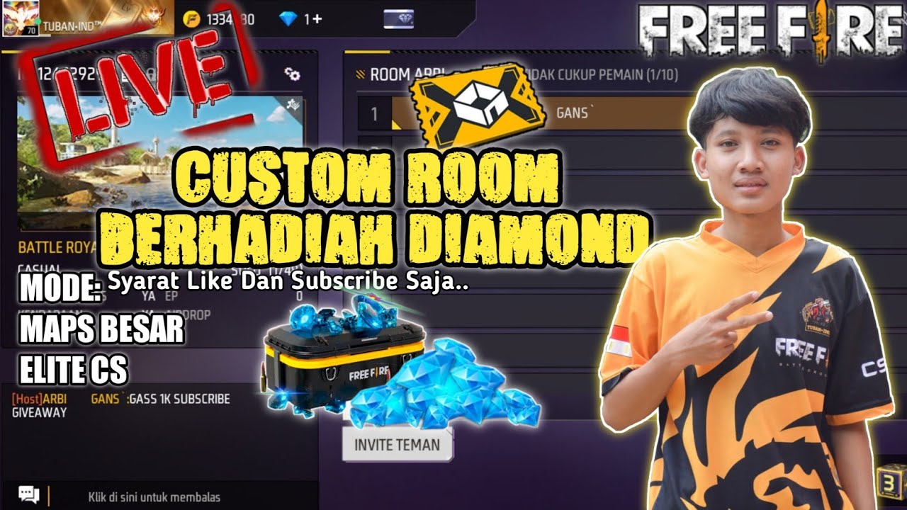 🔴[LIVE FF] CUSTOM ROOM BERHADIAH DM💎[PERCOBAAN LIVE PERTAMA] - YouTube