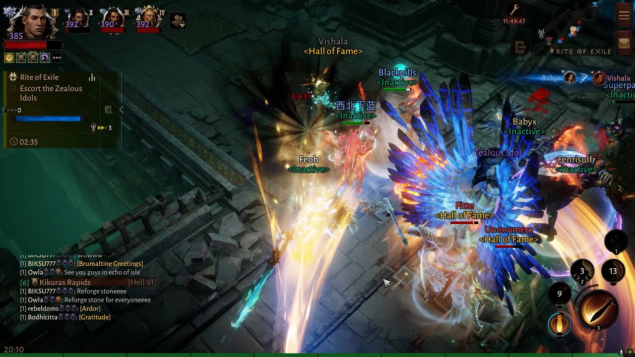Inactive vs Hall of Fame (Server War Right of Exile - another perfect ...