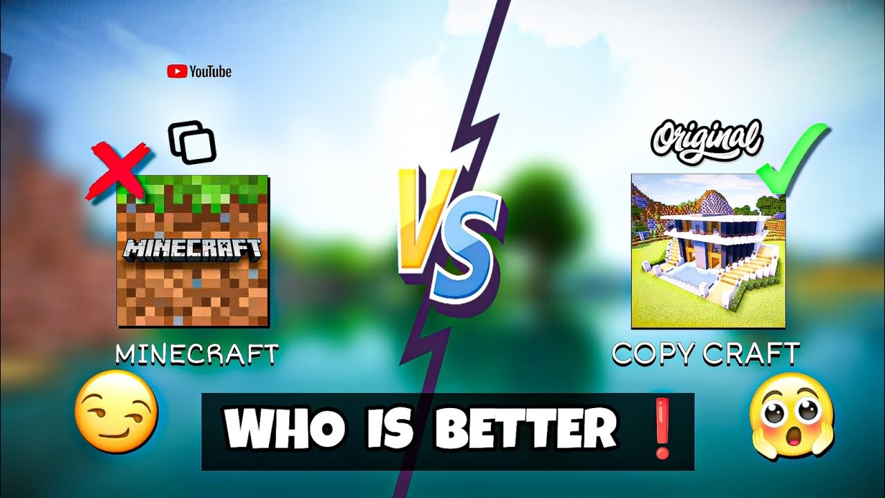 WHO IS BETTER MINECRAFT AND COPYCRAFT BETTER THAN MINECRAFT 🫣#minecraft ...
