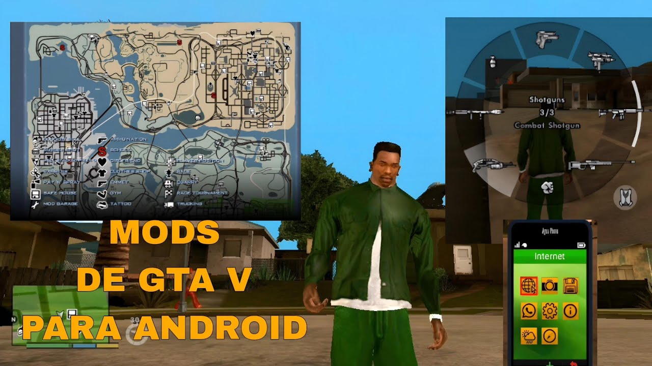 5 MODS de GTA V para GTA San Andreas Android. Mods para Gta San Andreas ...