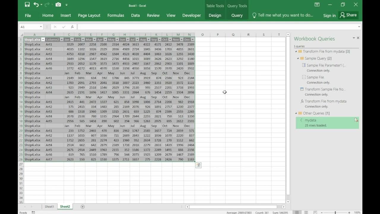Excel Import Data from Multi Files and Calculate - YouTube