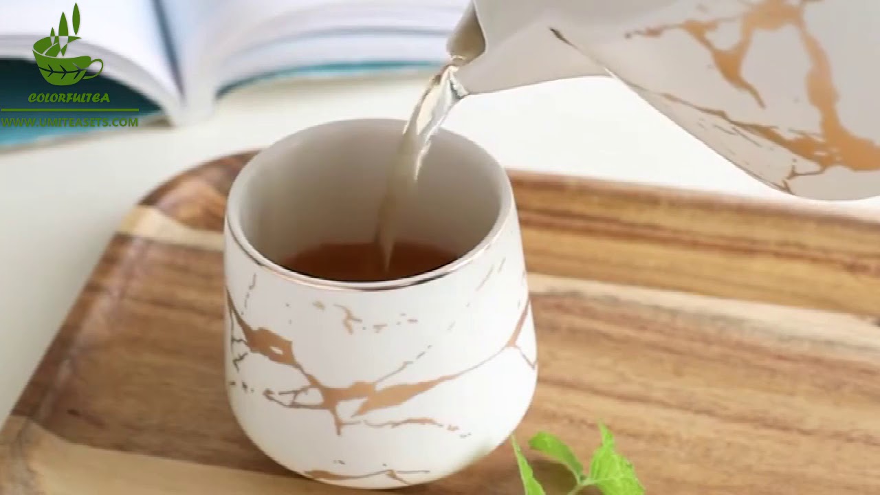 Stone Stripes Modern Tea Set - YouTube