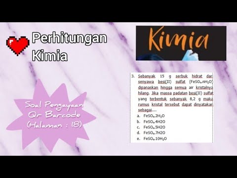 3. Sebanyak 15 g serbuk hidrat dari senyawa besi(II) sulfat (FeSO4.nH₂O ...