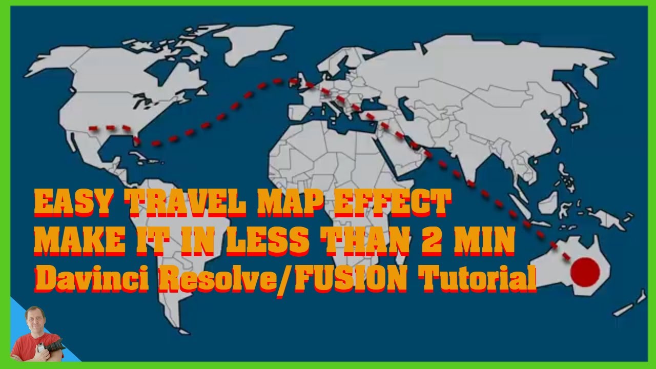 The Simplest Travel Map Effect YOU WILL EVER LEARN in Davinci Resolve ...