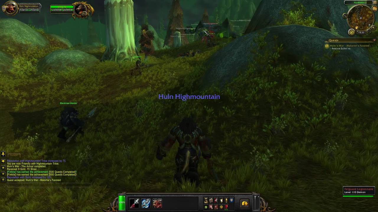 WoW quest #2375 Huln's War - Malorne's Favored - YouTube