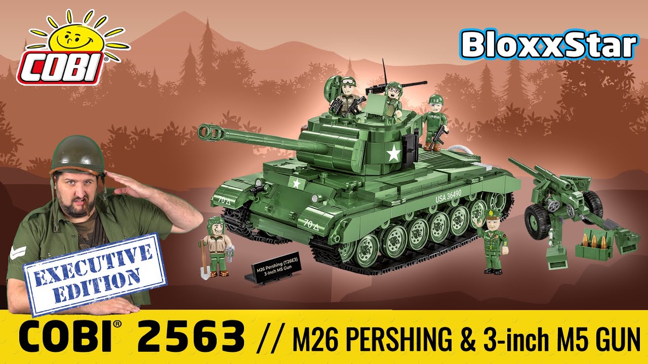 COBI® 2563 🇺🇸 M26 PERSHING & 3-inch M5 GUN "EXECUTIVE EDITION"💥5 ...