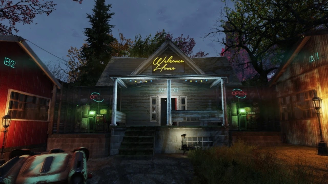 Fallout 76 I built a Town using a Pre Existing House - YouTube