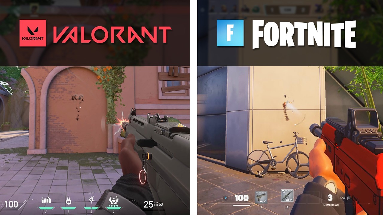 Fortnite vs Valorant - Weapons Comparison - YouTube
