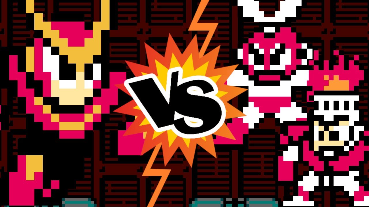 Quick Man VS Cut Man and Fire Man | Mega Man CPU Battle - YouTube