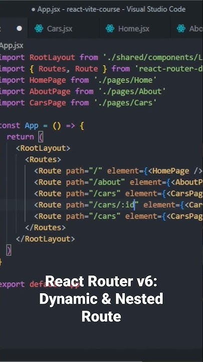 React Router V6 Dynamic And Nested Route Youtube