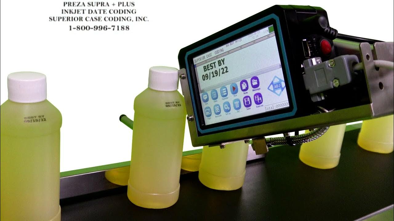 Preza SUPRA + PLUS Inkjet Date Coding - YouTube