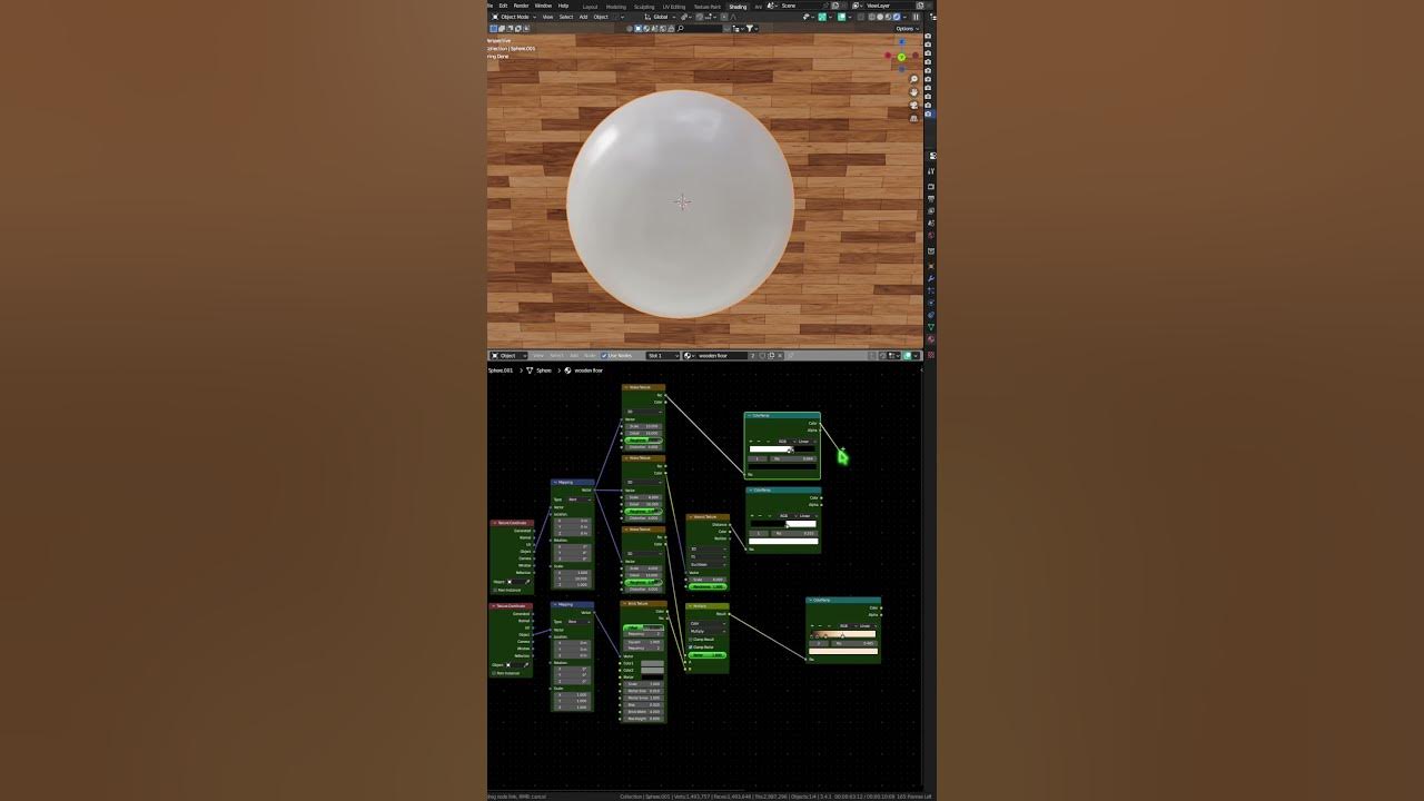 How to create wooden floor shader in blender less than 1 minute #blender #shaders #tutorial # ...