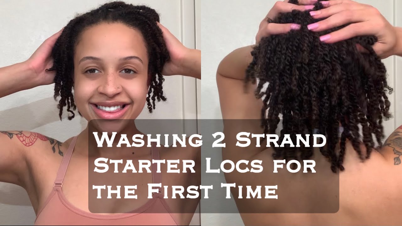 Washing 2 Strand Starter Locs For The First Time | NO Unraveling ...