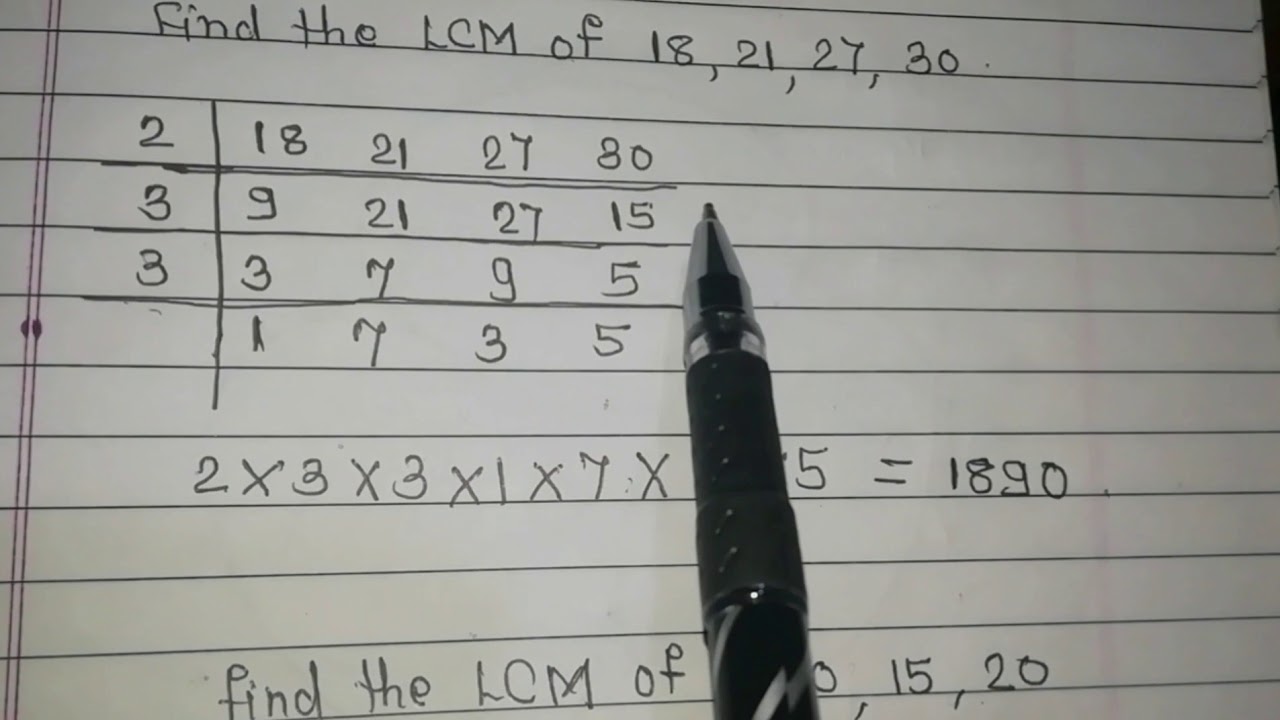 Fraction - LCM by division method - YouTube