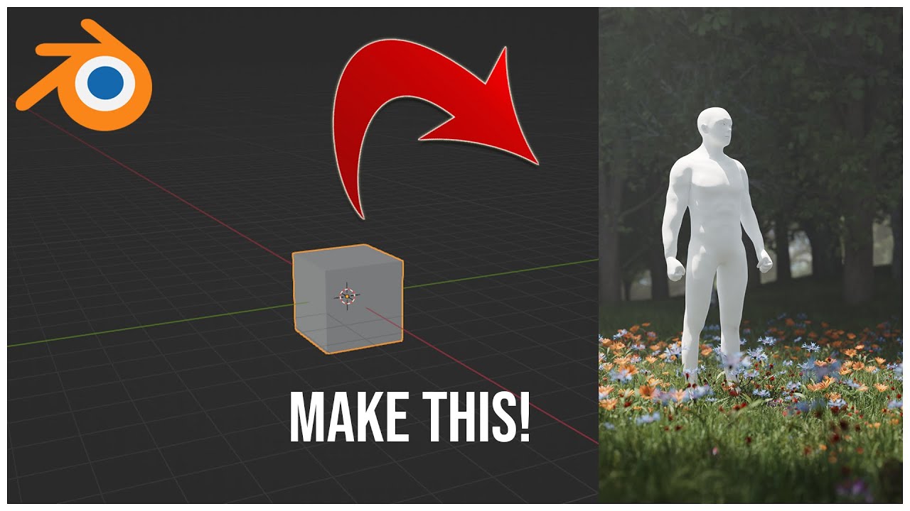 How to make a simple forest in Blender. |Blender 4.0 environment ...