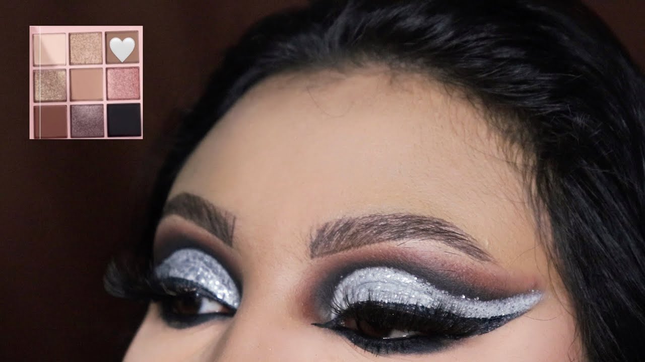 Silver and Black Dramatic Eyeshadow Tutorial - YouTube