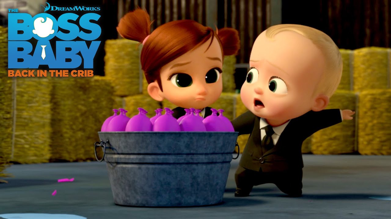 Baby Water Balloon Fight! | THE BOSS BABY: BACK IN THE CRIB | Netflix ...