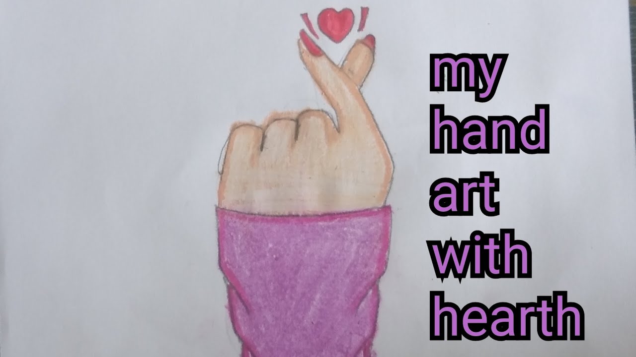 my hand art with heart #video #art - YouTube