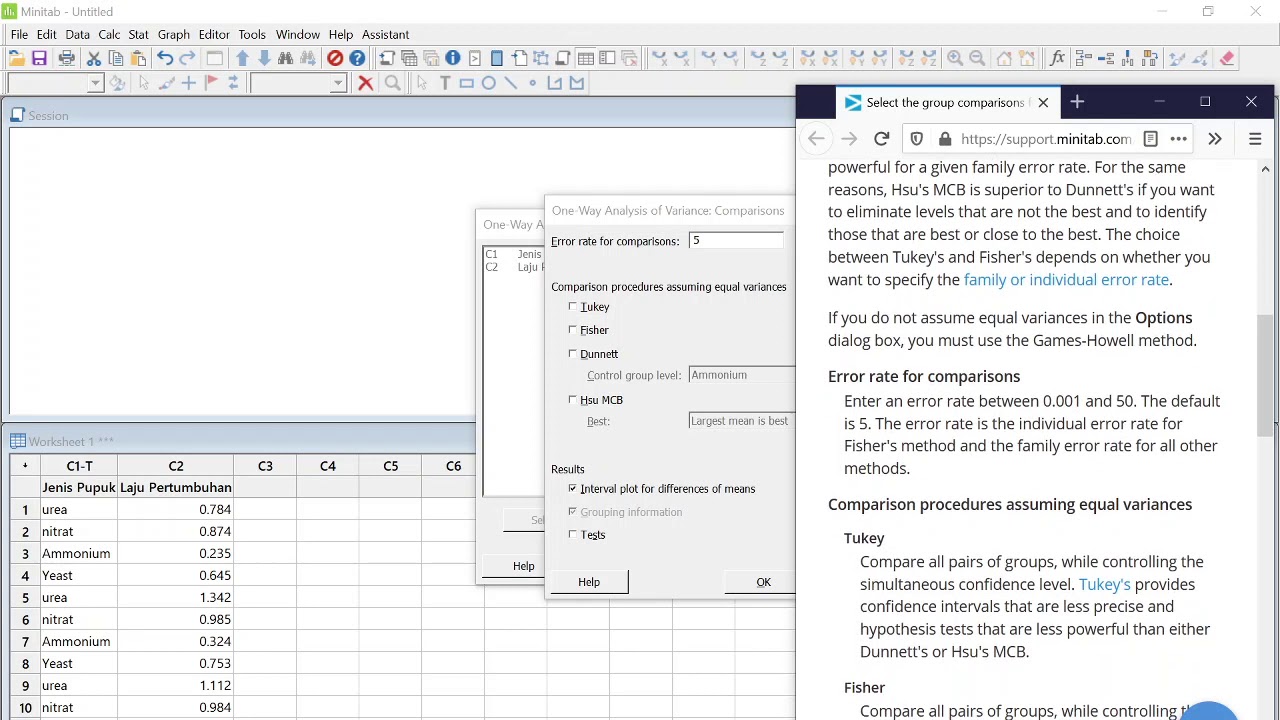 Menggunakan minitab untuk analisis statistik dan optimasi - YouTube