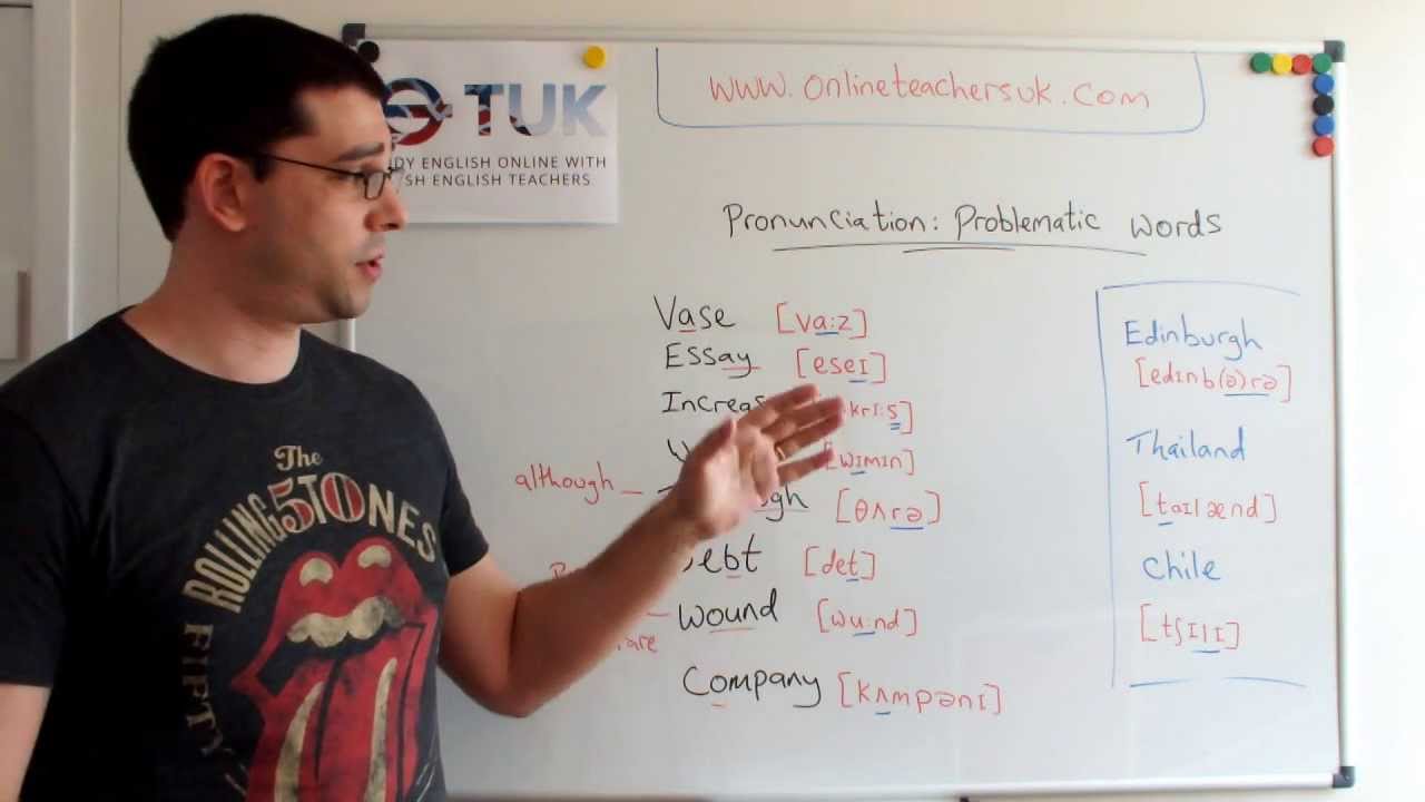 English pronunciation: Problematic words - YouTube