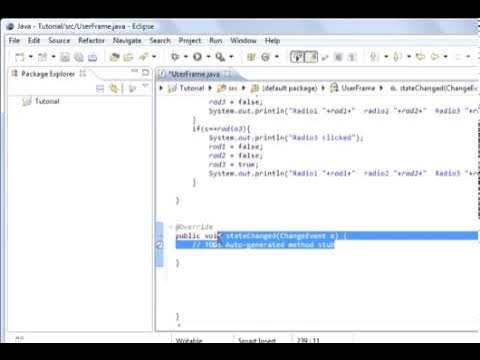 Java programming Lesson 75 GUI : Radio Button ChangeListener and ActionListener - YouTube