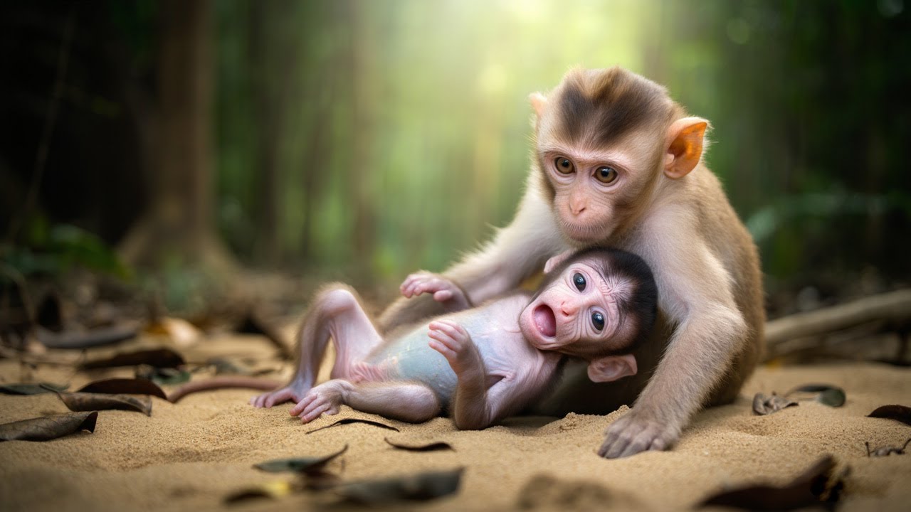 Double the Fun: Sibling Babies Monkeys' Jungle Gym Adventure - YouTube