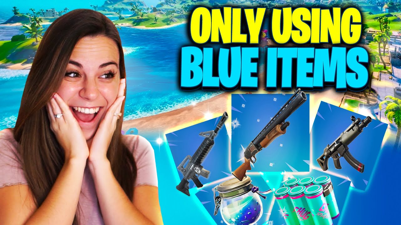 BLUE ITEMS ONLY CHALLENGE - YouTube